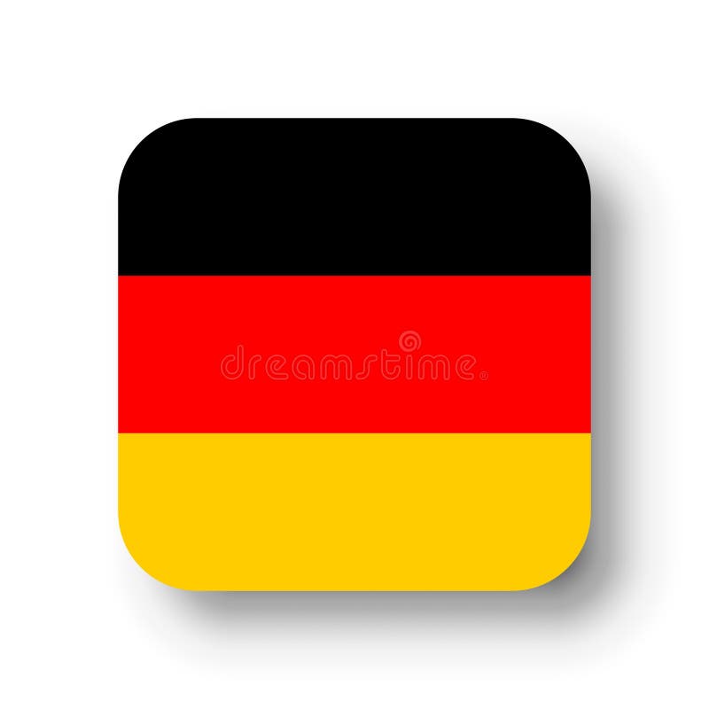Rounded Square Vector Flag of Germany Stock Vector - Illustration of ...