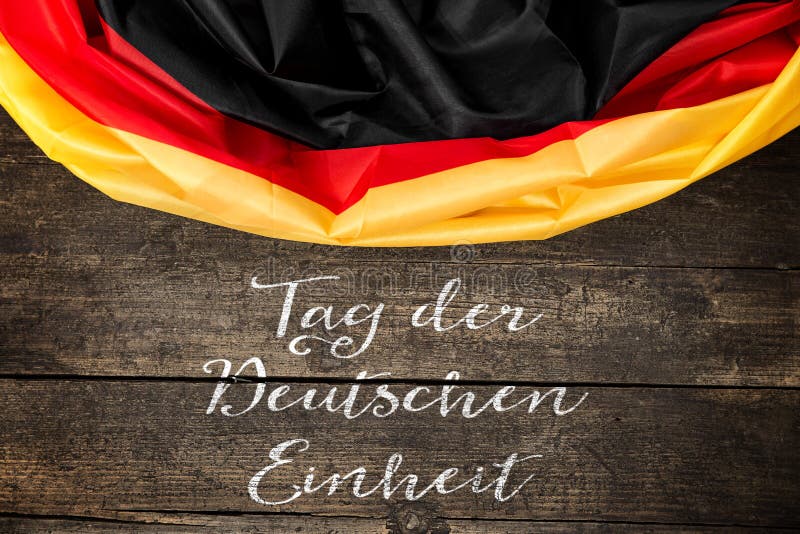 Germany Flag with Germany Text for the German Unity Day Stock Image ...