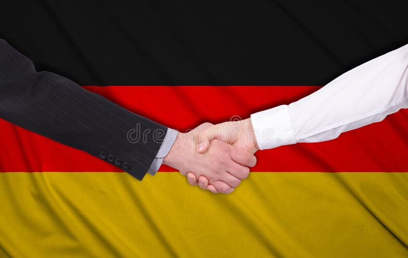 Handshake between Germany and Italy Stock Image - Image of country ...