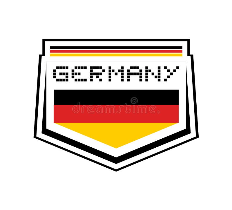 Germany flag icon stock vector. Illustration of banner - 118579358