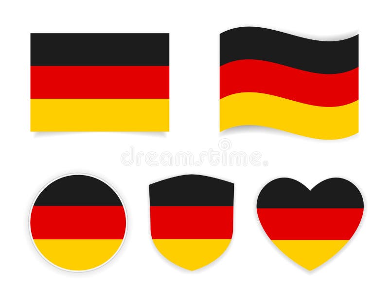 Germany flag icon stock vector. Illustration of badge - 214219234