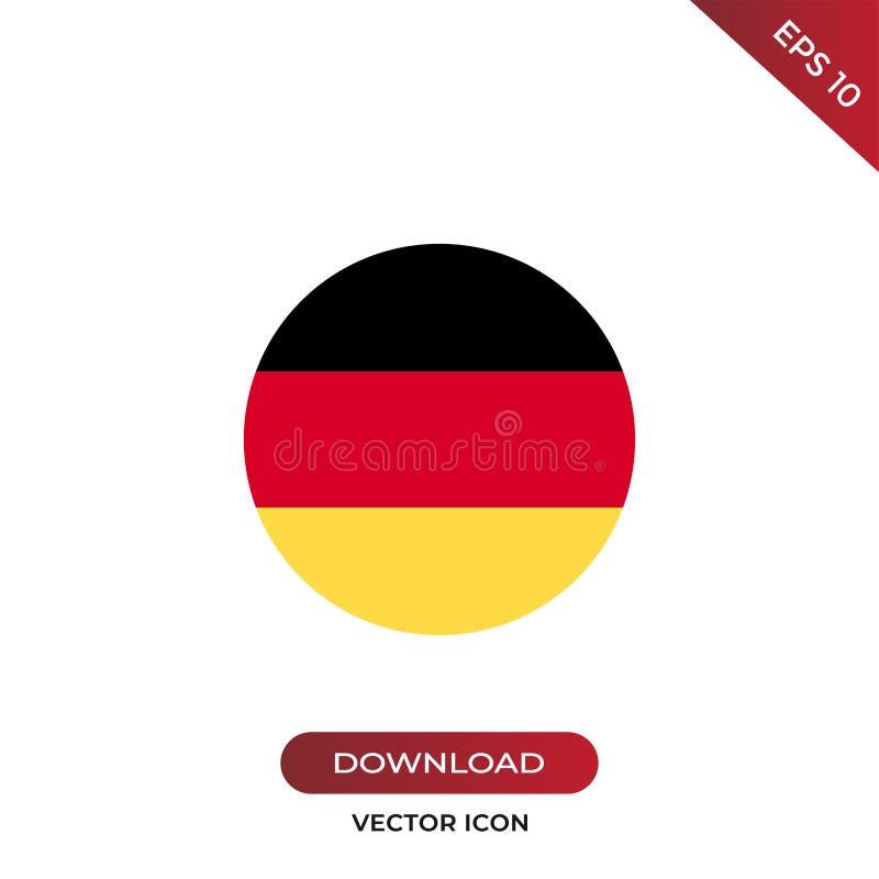 Germany Flag Icon Vector. Simple Germany Flag Sign in Modern Design ...