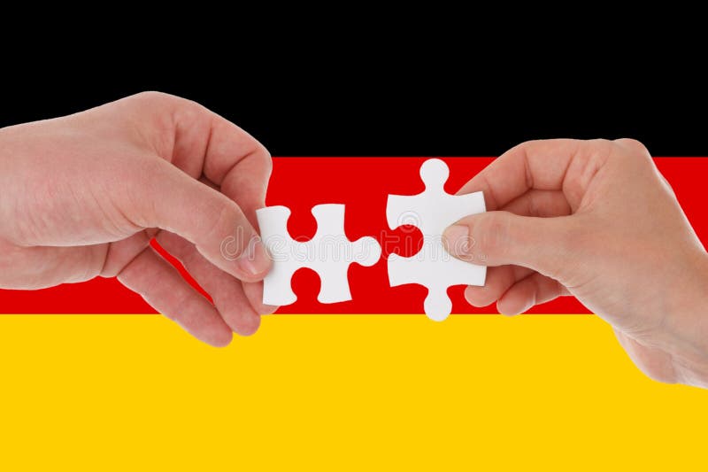 Germany Flag, Intergration of a Multicultural Group of Young People ...