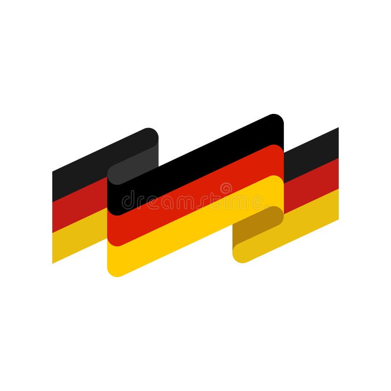 Germany Flag Isolated. German Ribbon Banner. State Symbol Stock Vector ...