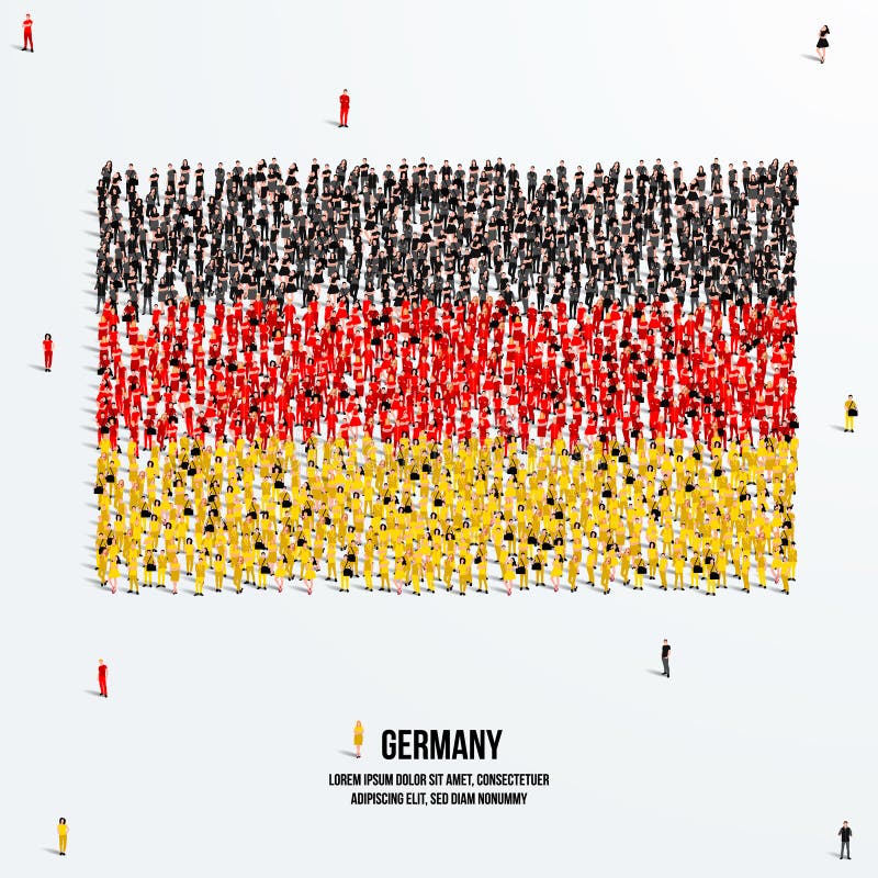 Germany Flag. a Large Group of People Form To Create the Shape of the ...