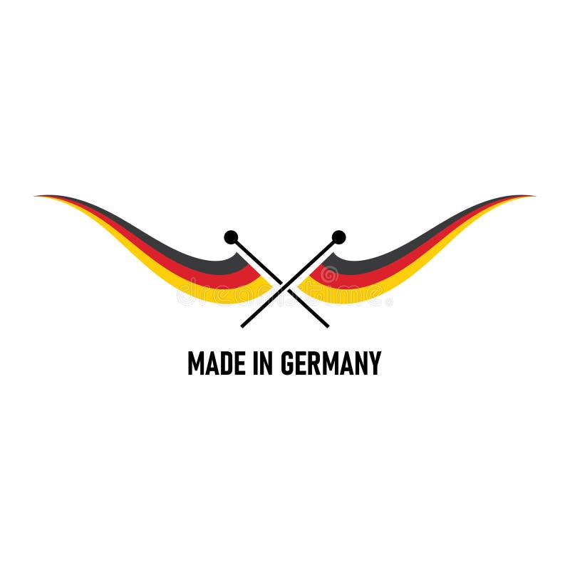 Germany Flag Logo Design Icon Web Stock Vector - Illustration of circle ...