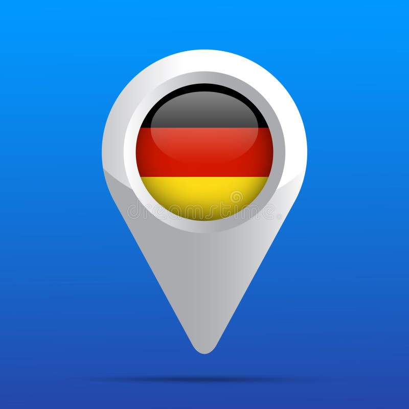 Germany Flag Map Icon. Glossy Icon Stock Vector - Illustration of ...