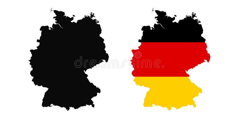 Germany flag map icon set. stock vector. Illustration of geography ...