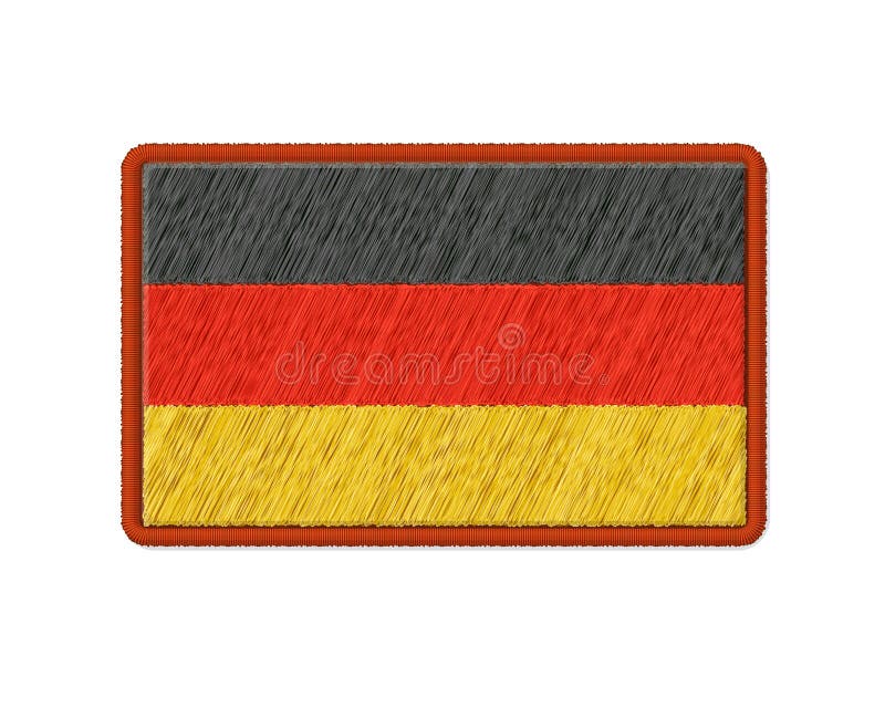 Germany Flag Patch stock vector. Illustration of embroidery - 252636731