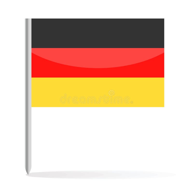 Germany Flag Pin Vector Icon Stock Illustration - Illustration of ...