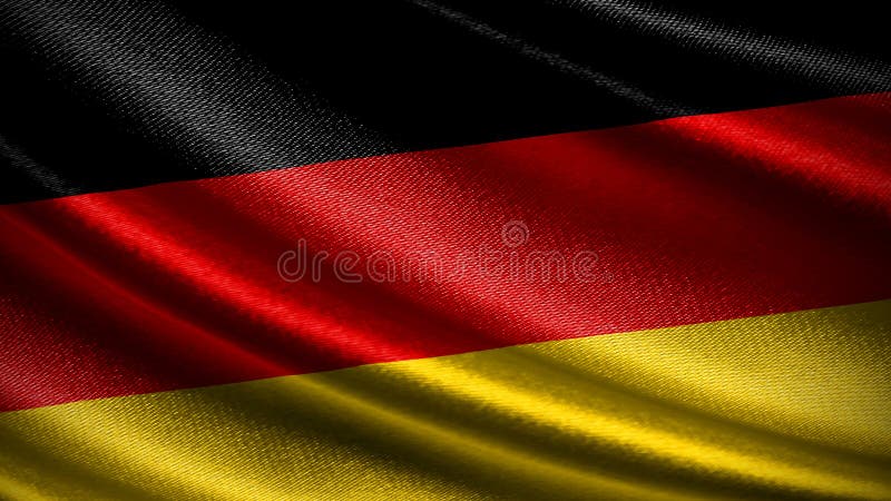 Germany Flag with Realistic Silky Wave Texture Stock Photo - Image of ...