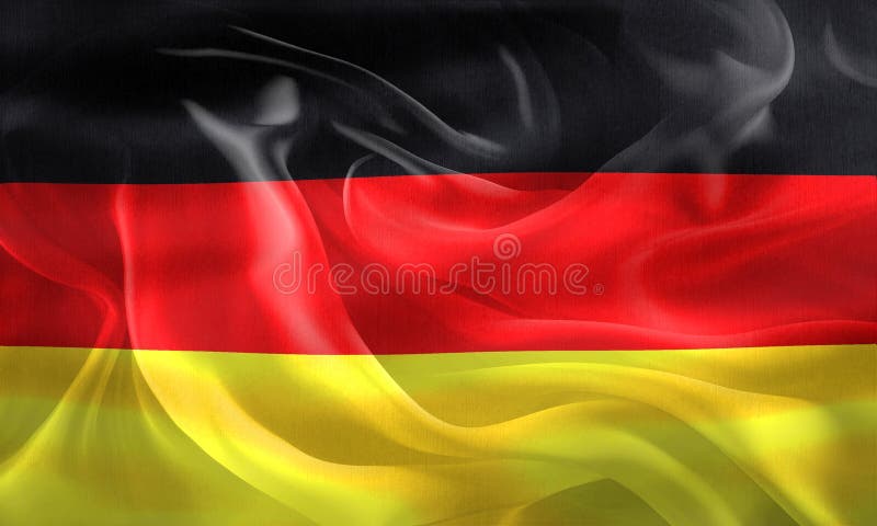 Germany Flag - Realistic Waving Fabric Flag Stock Illustration ...