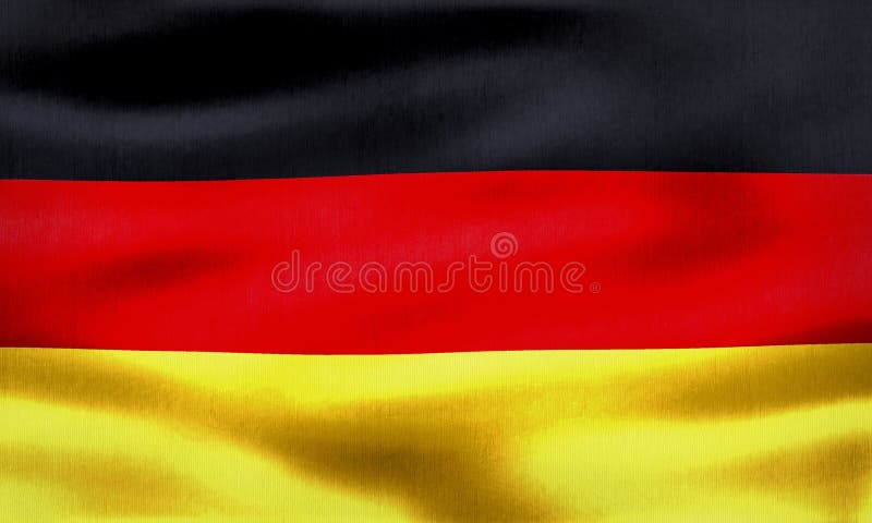 Germany Flag - Realistic Waving Fabric Flag. Flag Concept Background ...