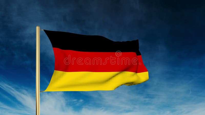 Germany Flag Waving Animation Full Screen Stock Video - Video of ...