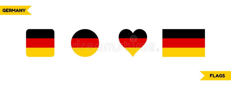 Germany Flag Symbol Set Icons - Different Vector Illustrations Isolated ...
