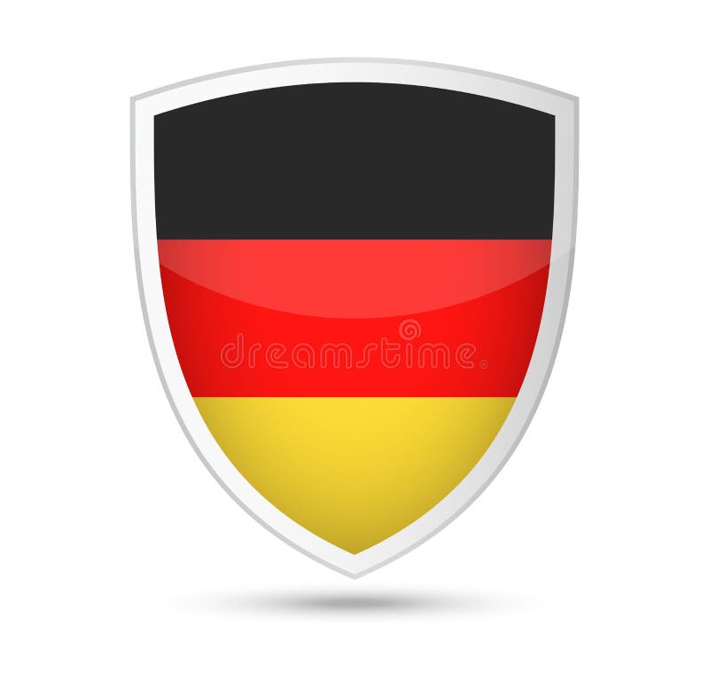 Germany Flag Vector Shield Icon Stock Illustration - Illustration of ...