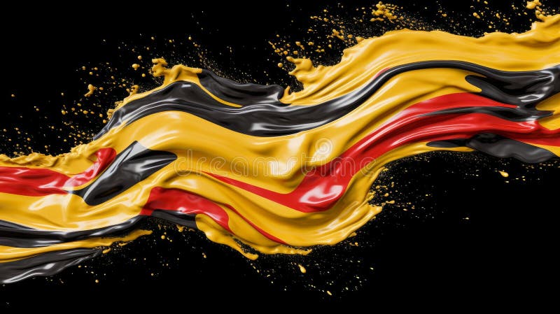 Germany Flag Viscous Paint Swirl Generative AI Stock Illustration ...
