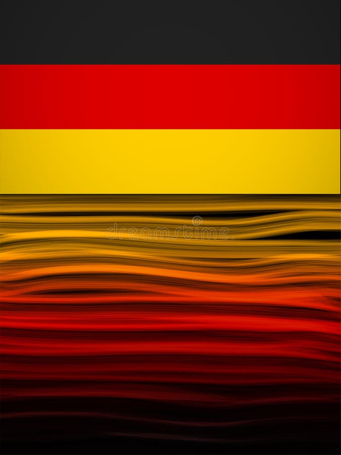 Germany Flag Wave Yellow Red Black Background Stock Vector ...