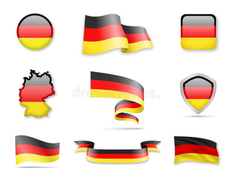 Germany Flags Collection stock illustration. Illustration of holiday ...