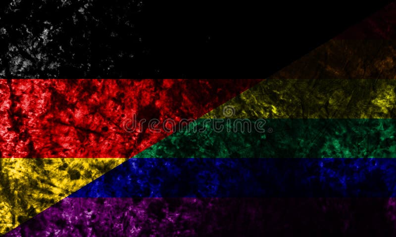 Germany and LGBT Flag. Symbol of Tolerant Deutschland Stock Vector ...