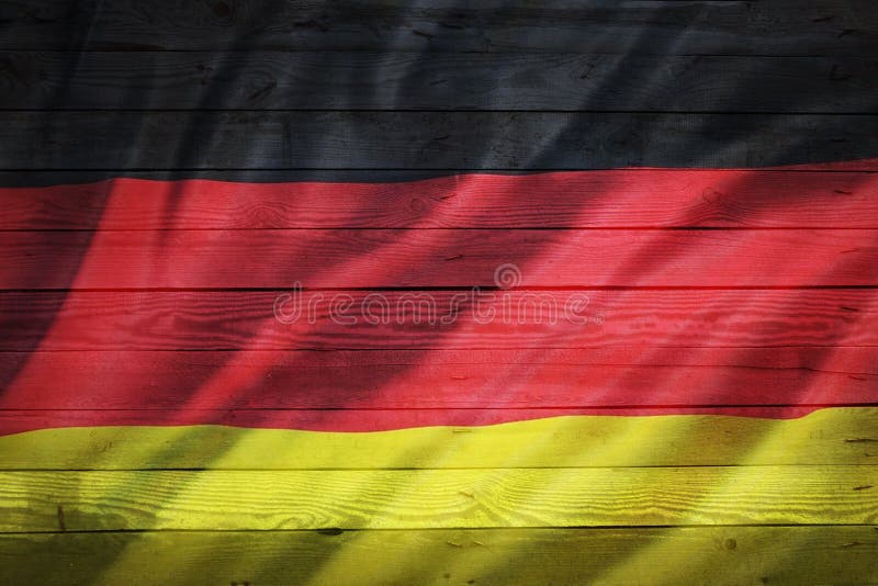 Germany - German National Flag on Wooden Texture Background Stock Image ...