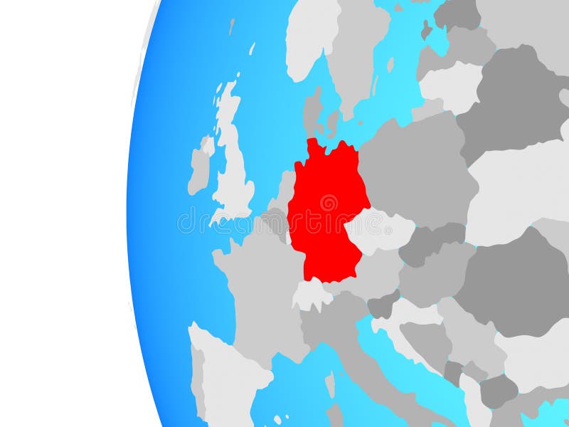 Germany on globe stock illustration. Illustration of globe - 129584850