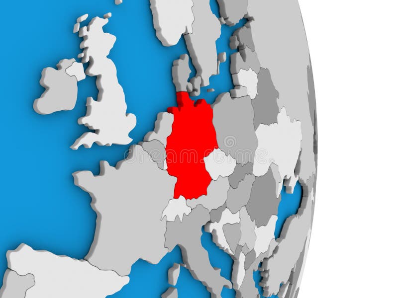 Germany on globe stock illustration. Illustration of international ...