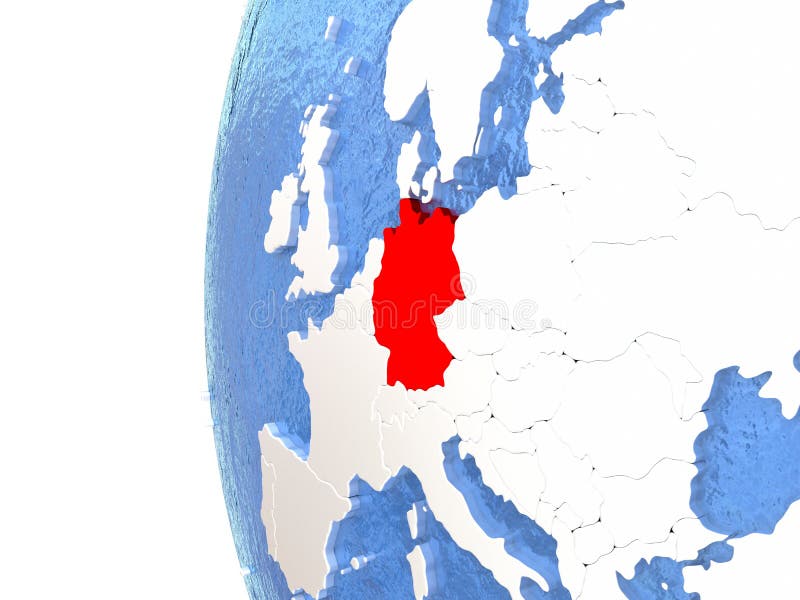 Germany on globe stock illustration. Illustration of german - 88079647