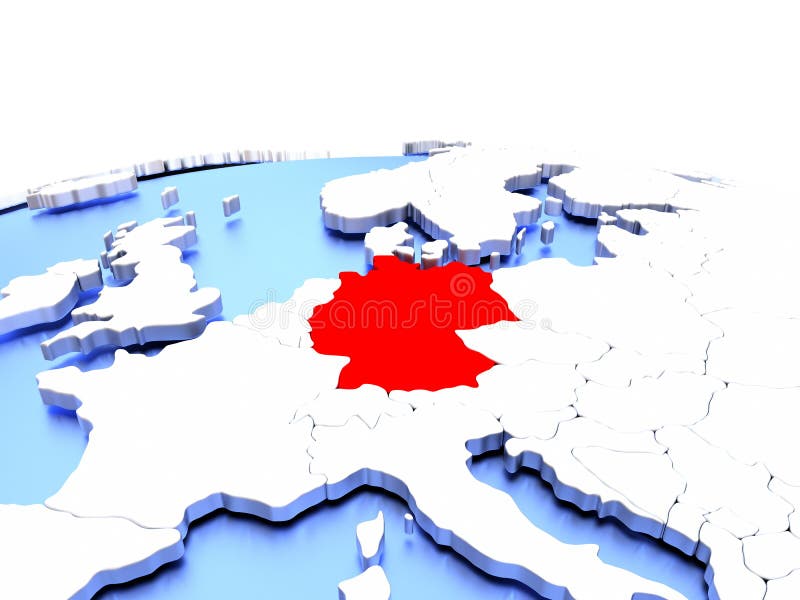 Germany on globe stock illustration. Illustration of country - 87012804