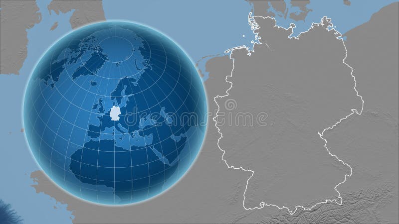 Germany on globe stock illustration. Illustration of international ...