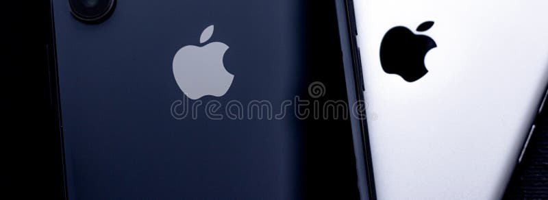 GERMANY, HAMM, 20.02.2020: Black IPhone X Logo, Back Panel with Logo ...