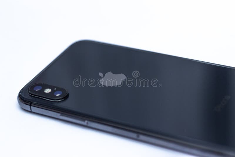 GERMANY, HAMM, 20.02.2020: Black IPhone X Logo, Back Panel with Logo ...