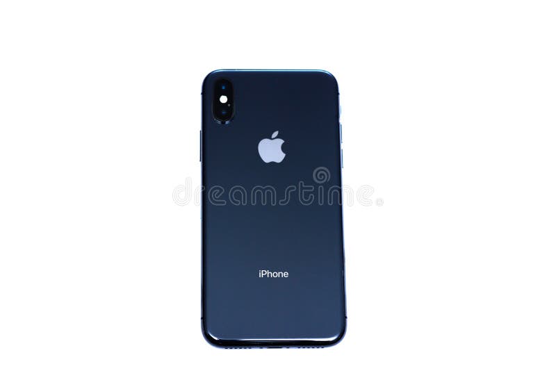 Black IPhone X Logo, Back Panel with Logo Editorial Stock Photo - Image ...