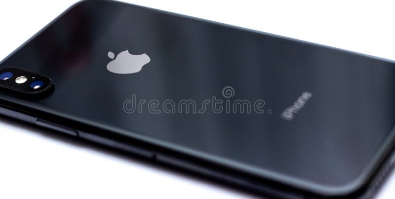 Black IPhone X Logo, Back Panel with Logo Editorial Photo - Image of ...