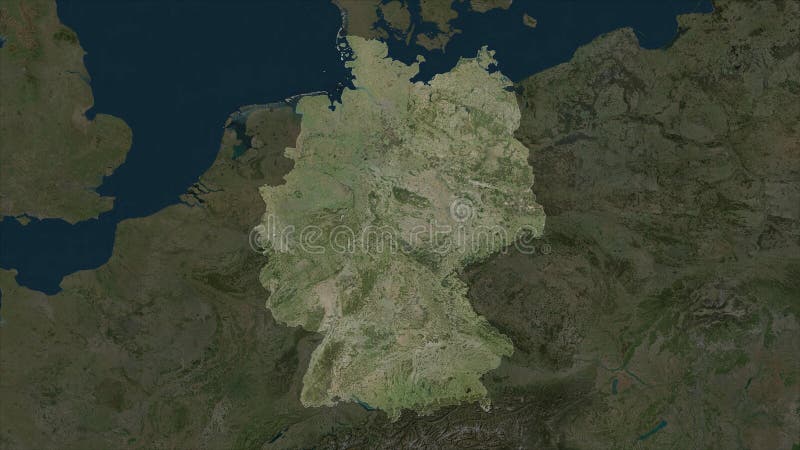Germany Highlighted. High-res Satellite Stock Illustration ...