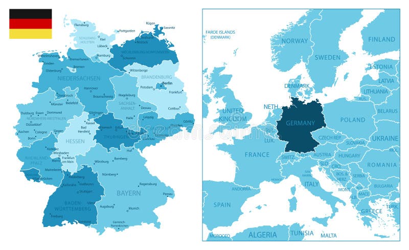 Germany - Highly Detailed Editable Political Map with Separated Layers ...