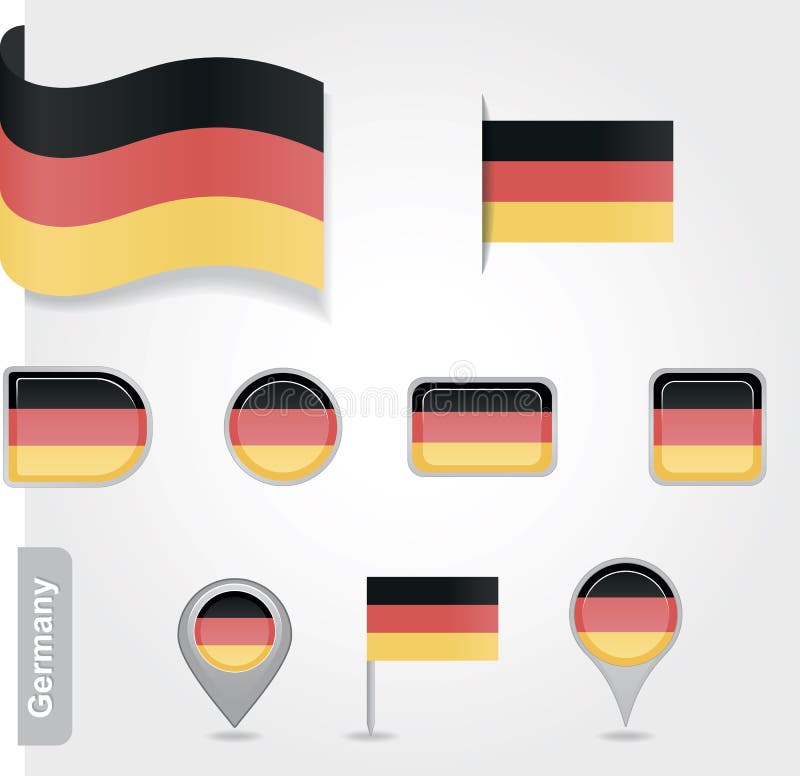 Germany icon set of flags stock vector. Illustration of isolated - 38288462