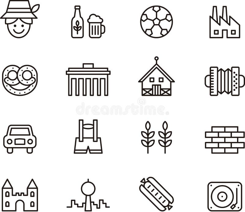 Construction Works Futuro Line Icons Set Stock Vector - Illustration of ...