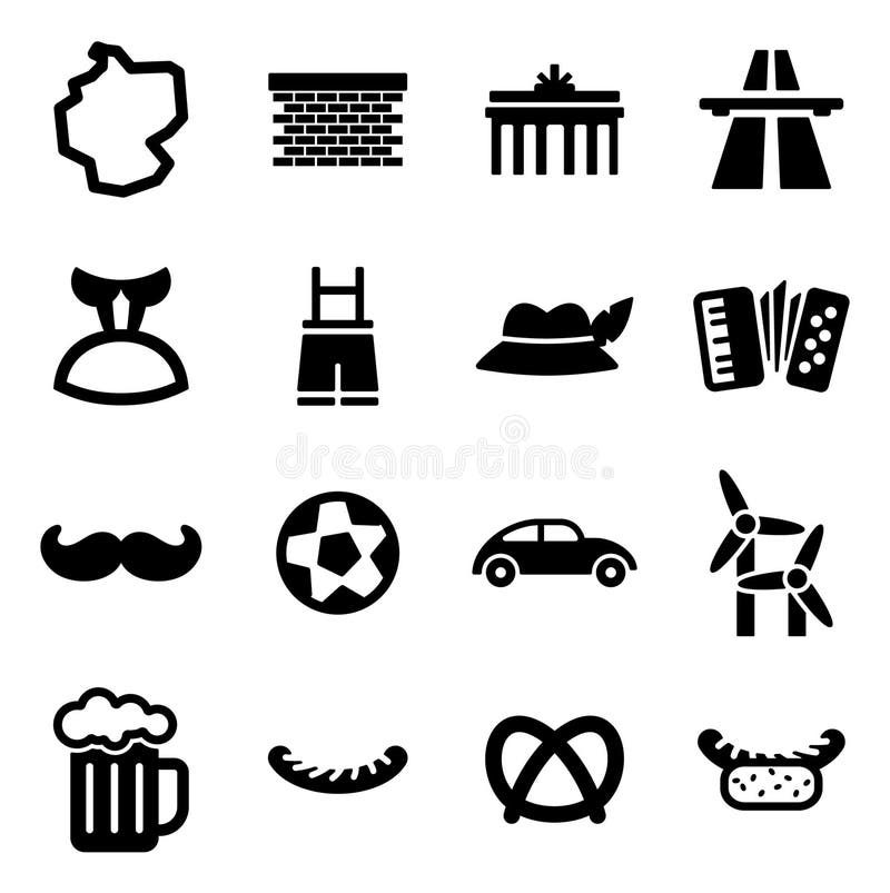 Icons of Germany. Vector Illustration Stock Vector - Illustration of ...