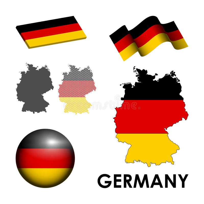 Germany Icons Round Composition Stock Vector - Illustration of ...