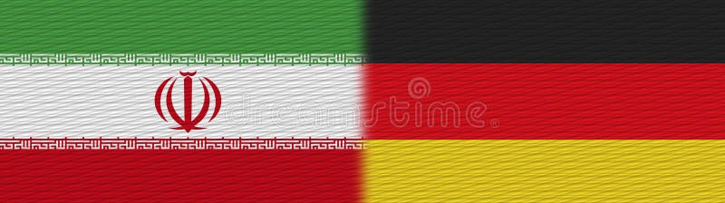 Iran and Germany Realistic Flag â€“ Fabric Texture Illustration Stock ...