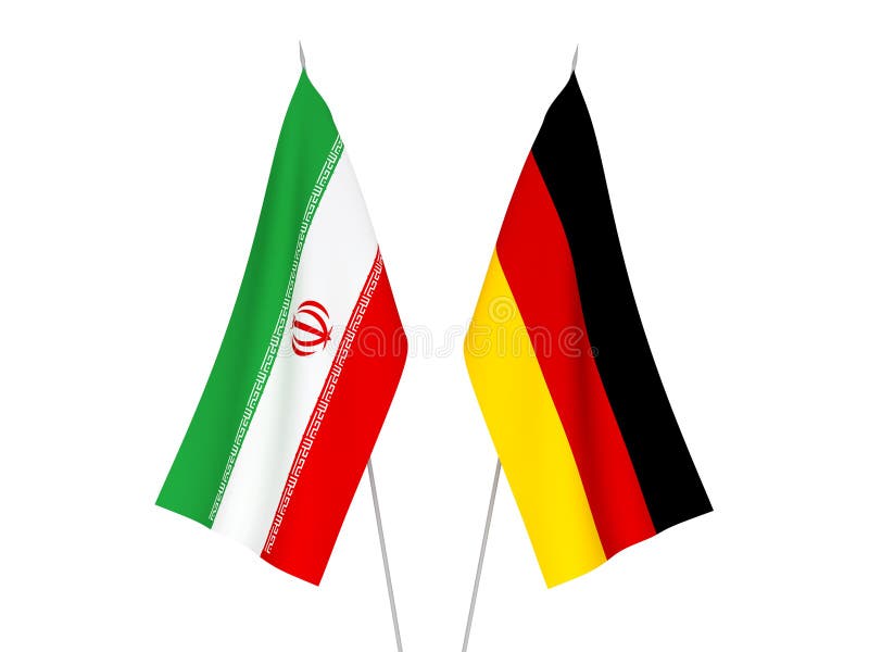 Iran and Germany. the Iranian and German Flags. Official Colors ...