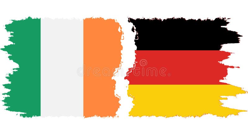 Germany and Ireland Grunge Flags Connection Vector Stock Vector ...