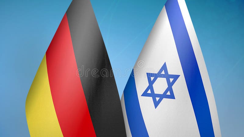 Germany Vs Israel, Symbol Of Two National Flags. Relationship Between ...