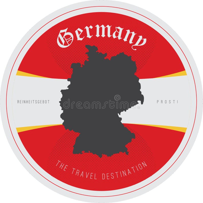 Germany label design stock vector. Illustration of colour - 182812541