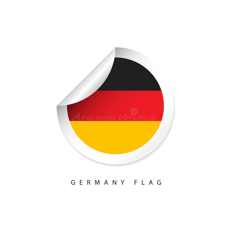 Germany Label Flags Vector Template Design Stock Vector - Illustration ...