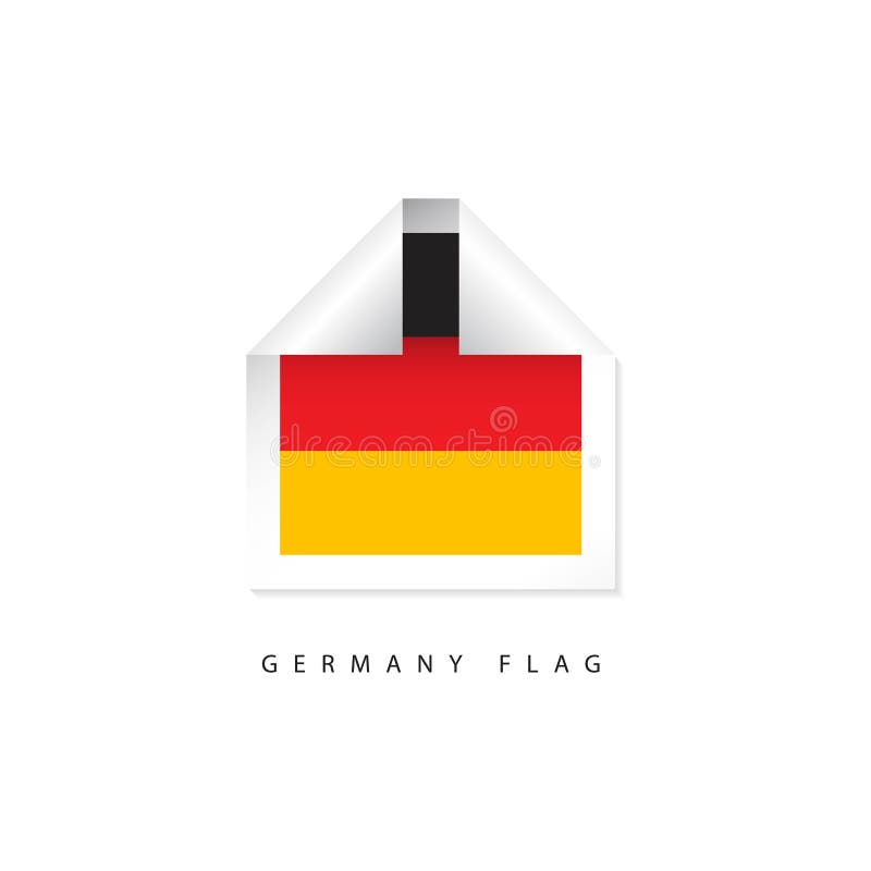 Germany Label Flags Vector Template Design Stock Vector - Illustration ...