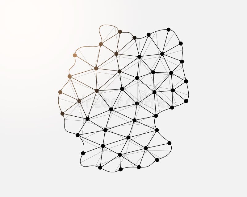 Germany Low Poly Symbol with Connected Dots. Germany Map Design Vector ...