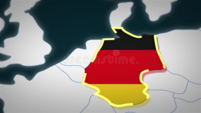 Germany Map Animated 3D stock footage. Video of libya - 324859392