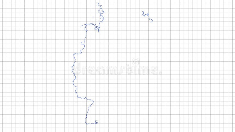 Germany Map Animation Drawn on a Scribbled White Pad with Checkered ...